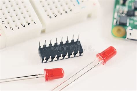 Microchip An Electronic Board With Connectors Stock Image Image Of Board Programming 238474025