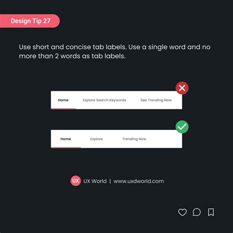 Design Tip 27 Use Short Tab Labels UX Design World