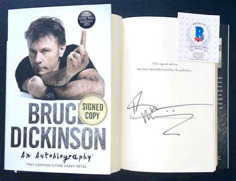 Bruce Dickinson Signed An Autobiography Hardcover Book Iron Maiden Band