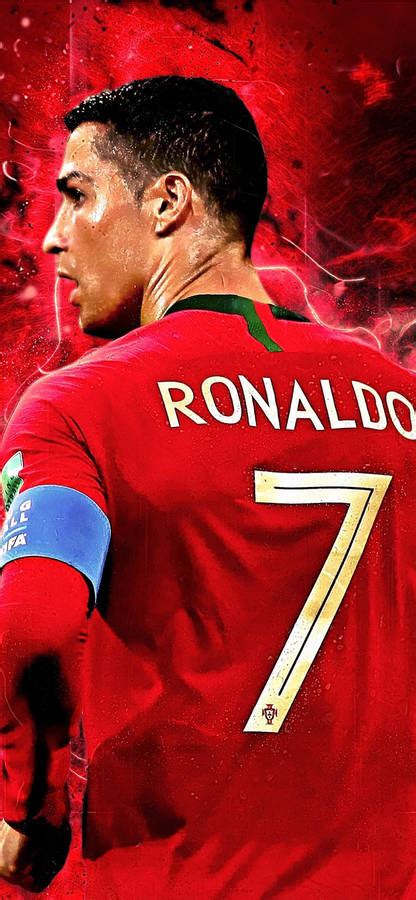 Download Free Cristiano Ronaldo Portugal Red Background Red Jersey