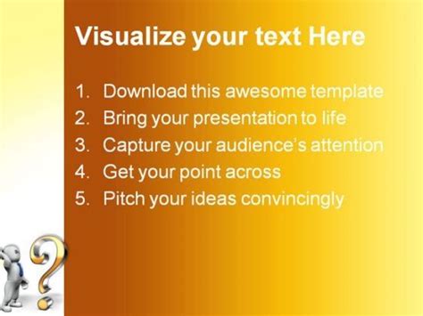 Big Question Metaphor PowerPoint Template 0910