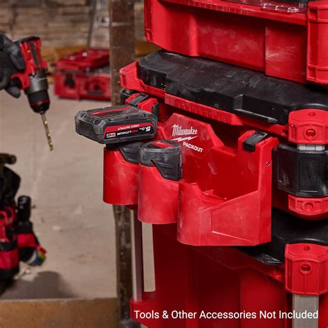 Milwaukee 48228604 Packout Tool Box M12 Battery Attachment