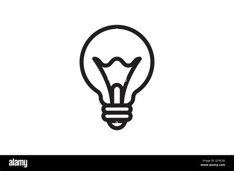 Electric Light Bulb Icon Electricity Lamp Symbol Vector Illumination Sign Design Stock Vector