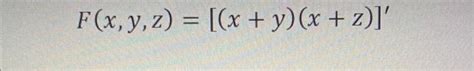 Solved Simplify The Following Function And Implement It With