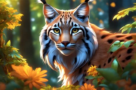 Lynx Cartoon Wallpaper Graphic By Forhadx5 · Creative Fabrica