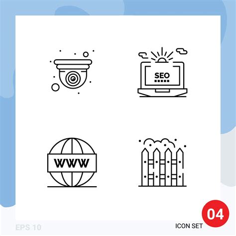 4 Thematic Vector Filledline Flat Colors And Editable Symbols Of Cam Engine Web Setting Search