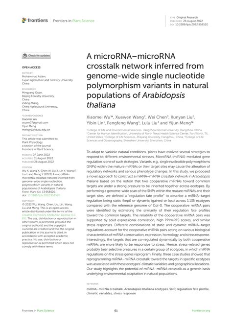 Pdf A Microrna Microrna Crosstalk Network Inferred From Genome Wide
