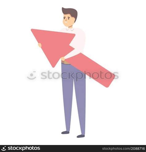 Realization Arrow Icon Cartoon Vector Achievement Goal Success Direction Realization Arrow