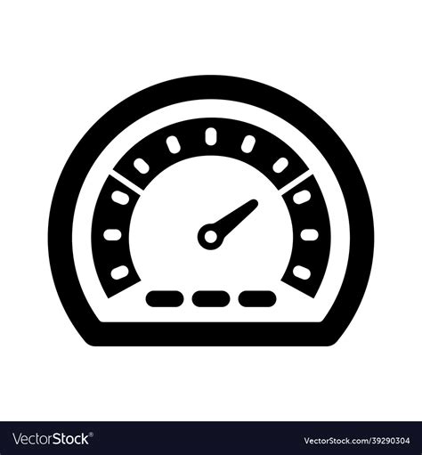Performance Speed Speedometer Icon Black Design Vector Image