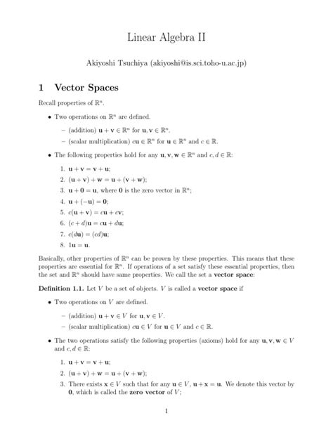 Text Vector Space Pdf Basis Linear Algebra Linear Subspace