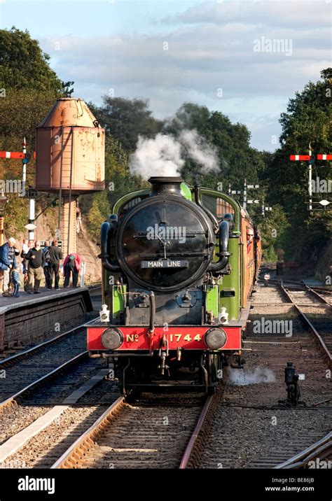 Steam Locomotive Entering Bewdley Station On The Severn Valley Railway