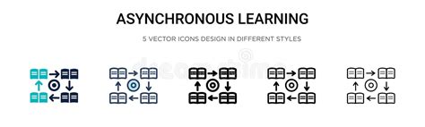 Asynchronous Learning Concept Icon Stock Vector Illustration Of