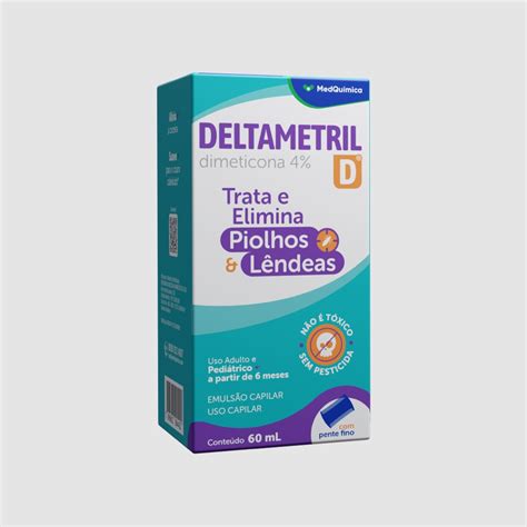 Deltametril D EmulsÃo Capilar Dimeticona 4 60ml Medquimica Shopee Brasil