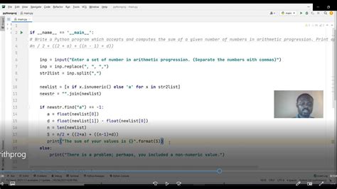 Computing The Sum Of Numbers In Arithmetic Progression Using Python