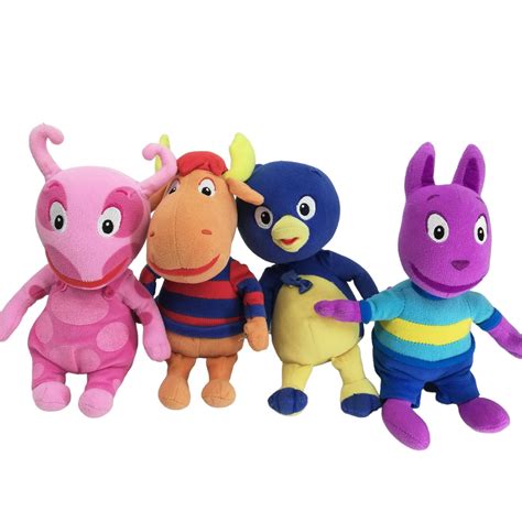 4 Backyardigans Nickelodeon 2006 Ty Plush Austin Pablo Tyrone Uniqua