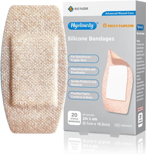 Hysimedy Silicone Bandages For Sensitive Fragile Skin 2x4