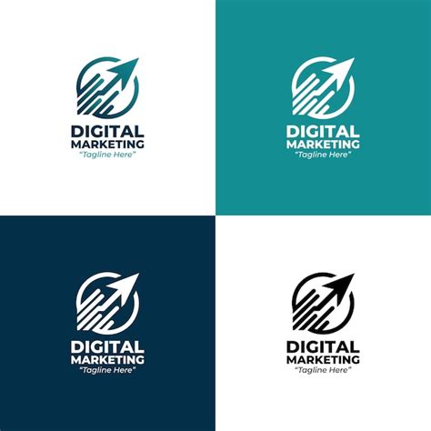 Logotipo De La Agencia De Marketing Digital Vector Premium