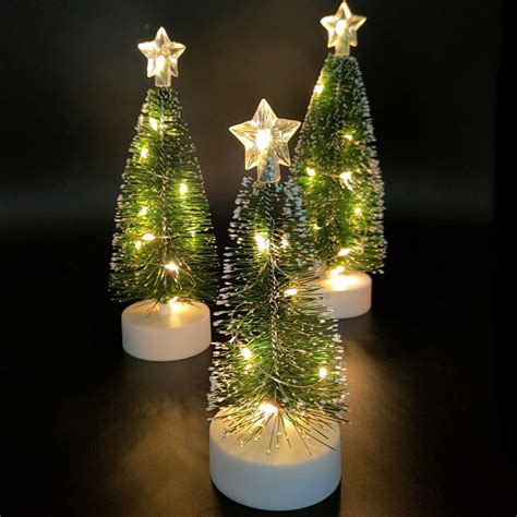 Buy 3 Pcs Op Christmas Tree With Lights Mini Artificial Xmas Tree With Led String Lights
