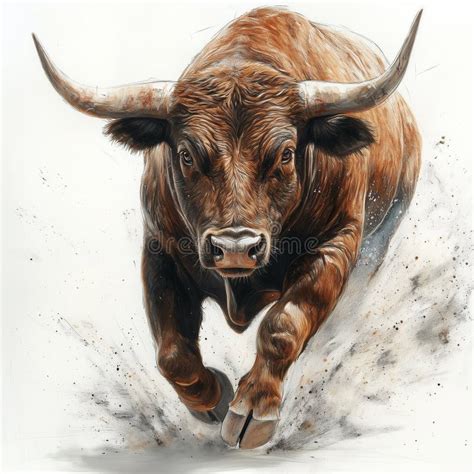Bull Realistic Drawing