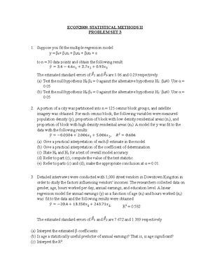 Problem Set Continuous Random Variables De Ebc Ba Ebc Ac Cf ECON