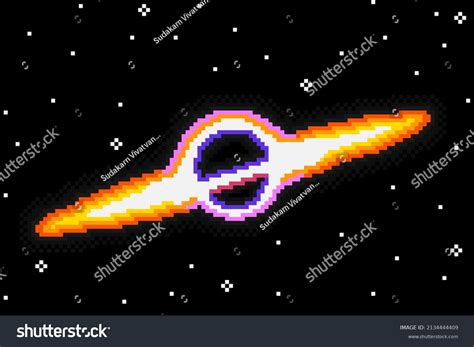 Black Hole Space Pixel Art Stock Vector Royalty Free 2134444409
