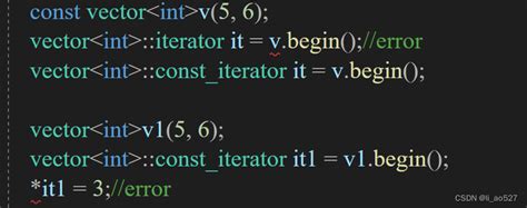 C迭代器中的 Iterator和constiteratorconst的迭代器 Csdn博客