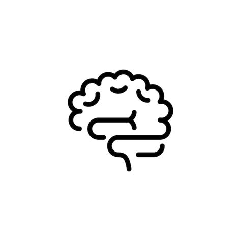 Premium Vector Brain Sign Symbol Vector