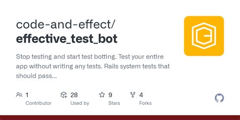 Github Code And Effect Effective Test Stop Testing And Start Test Botting Test Your