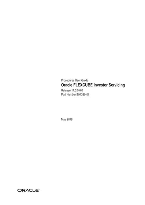 pdf oracle flexcube investor servicing 2 1 2 getting started with
