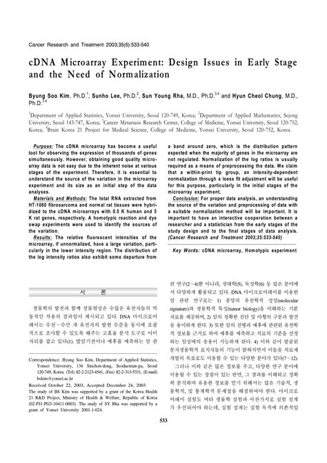 PDF CDNA Microarray Experiment Design Issues In Early Stage And The Need Of Normalization