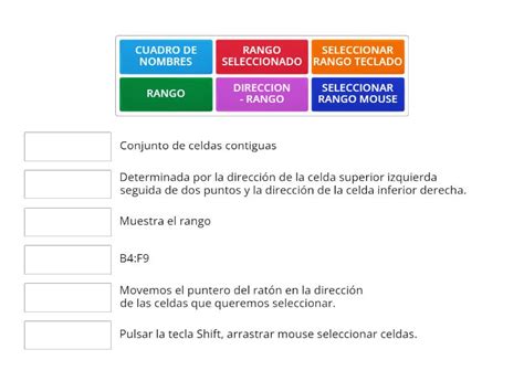 RECUERDAS QUE ES UN RANGO Une Las Parejas