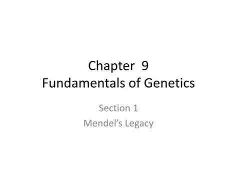 PPT Chapter Fundamentals Of Genetics PowerPoint Presentation Free Download ID