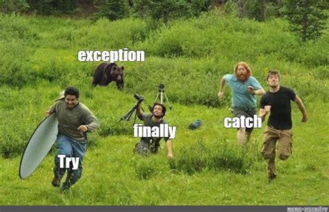 Сomics Meme Exception Catch Finally Try Comics Meme