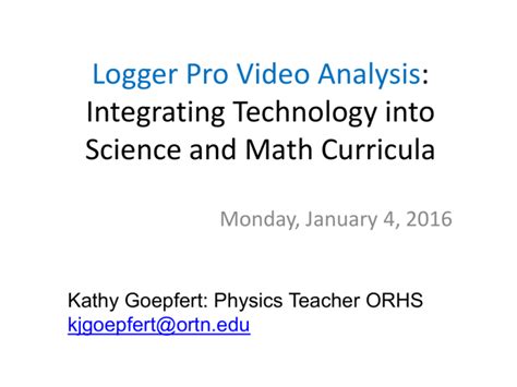 Logger Pro Video Analysis