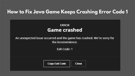 Java Game Keeps Crashing Error Code 1 How To Fix It And What Causes It