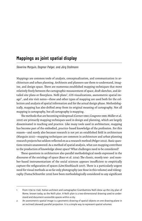 Pdf Mappings As Joint Spatial Display