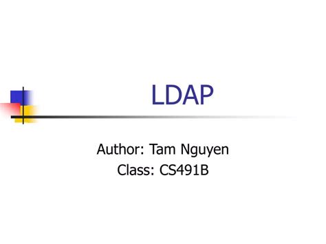 Ppt Ldap Powerpoint Presentation Free Download Id9583658