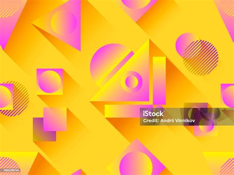 추상 완벽 한 패턴입니다 홀로그램 기하학적 도형 그라디언트 80 년대의 복고풍 스타일 벡터 일러스트 레이 션 0명에 대한 스톡