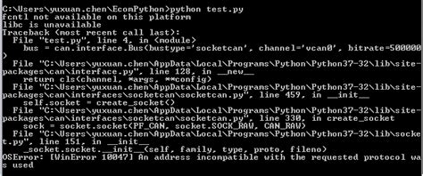 Python Can OSError An Address Incompatible With The Requested Protocol Was Used Stack Overflow