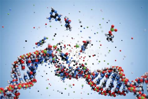 Molecular Structure Of Dna 3d Rendering Stock Illustration Illustration Of Molecular