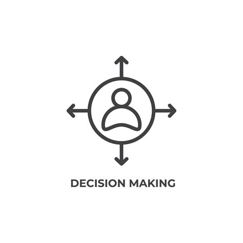 Vector Sign Of Decision Making Symbol Is Isolated On A White Background