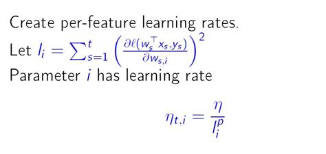 Vowpalwabbit Adaptive Updates In Vowpal Wabbit Formula Stack Overflow