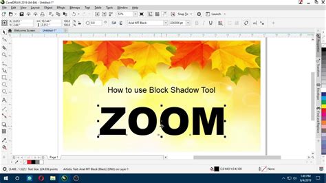 Block Shadow Text Effect CorelDraw YouTube