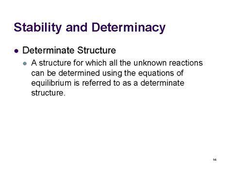 Determinacy And Stability Of Structures Theory Of Structure