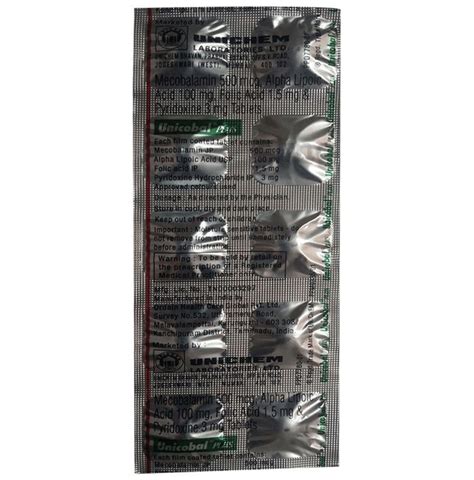 Unicobal Plus Tablet Buy Strip Of 100 Tablets At Best Price In India