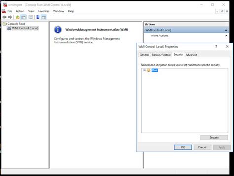 Wmi Control Configuration For Err Access Denied