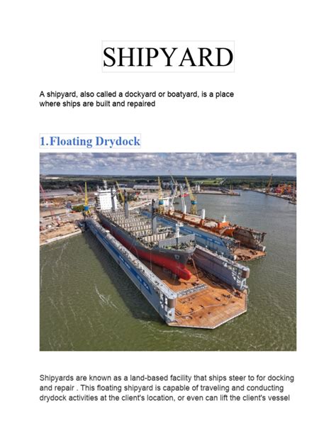 Shipyard Pdf Shipyard Ships