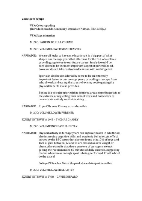 voice over script template