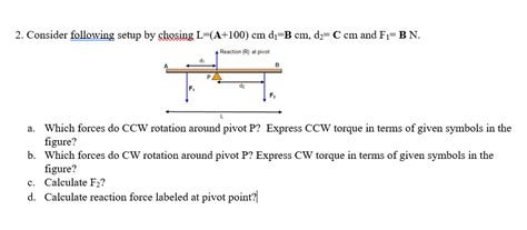 Solved Consider Following Setup By Chosing