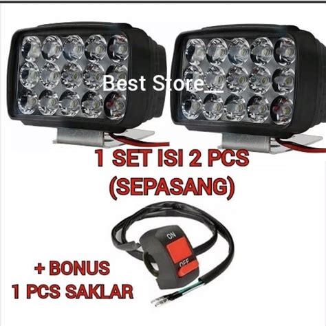 Jual Lampu Tembak Sorot Led Motor Work Light Cree Mata Led Volt Shopee Indonesia